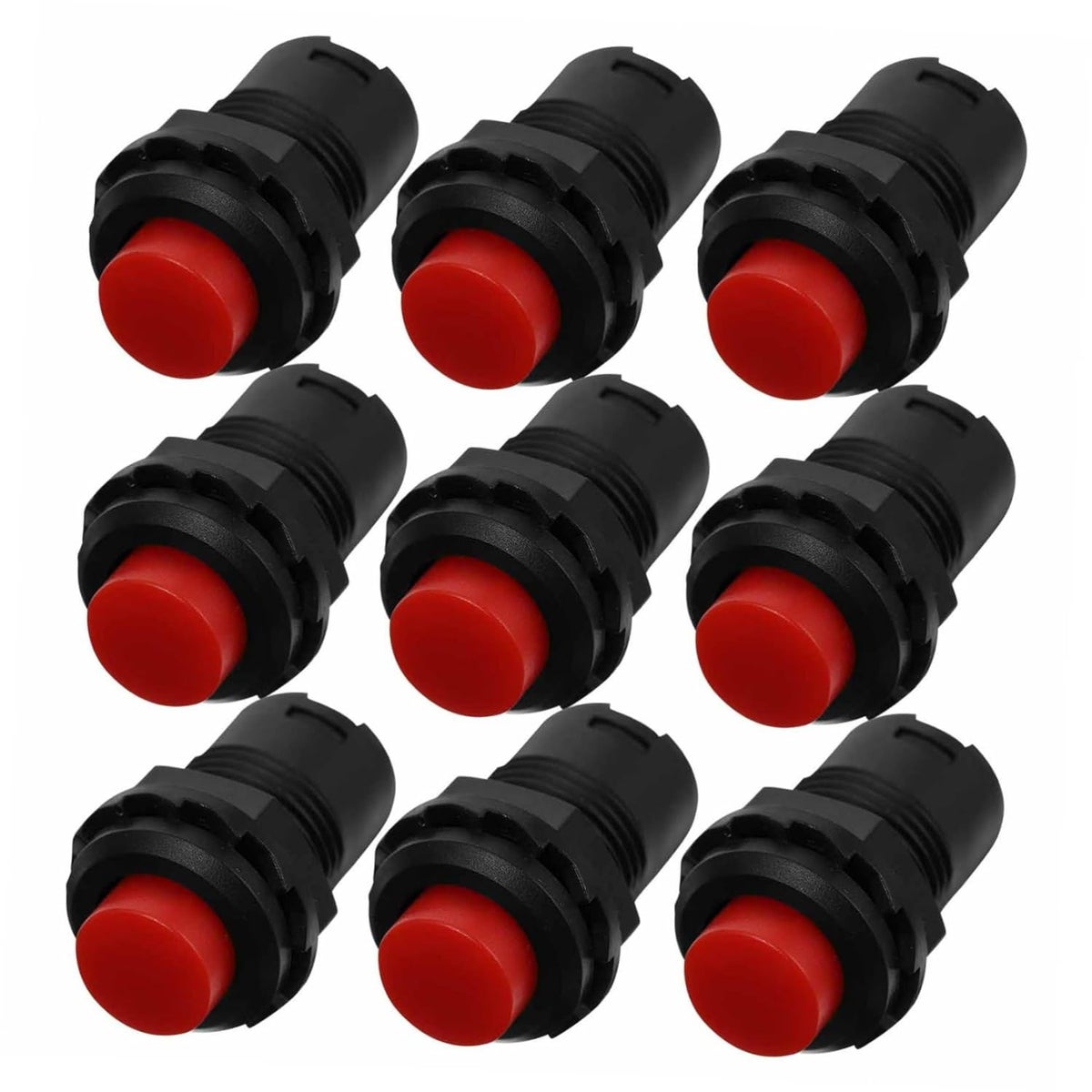 Generic Assorted Color 2.8X1.6cm Momentary Push Button Self Locking ...