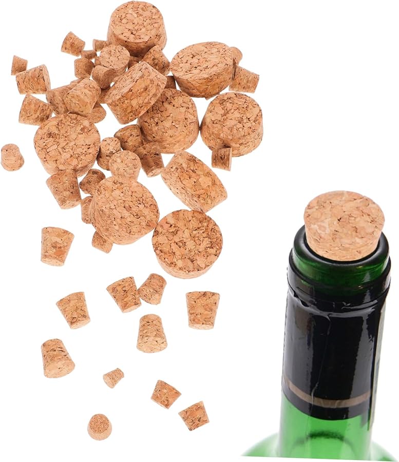 Generic 60 Pcs Natural Wine Cork Stoppers Tapered Leakproof Design For ...