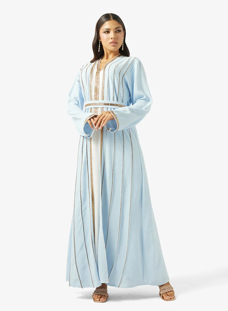 ARABIAN CLOSET LADIES ABAYA 2 PIECE WITH BELT for Women | Best Price Kuwait