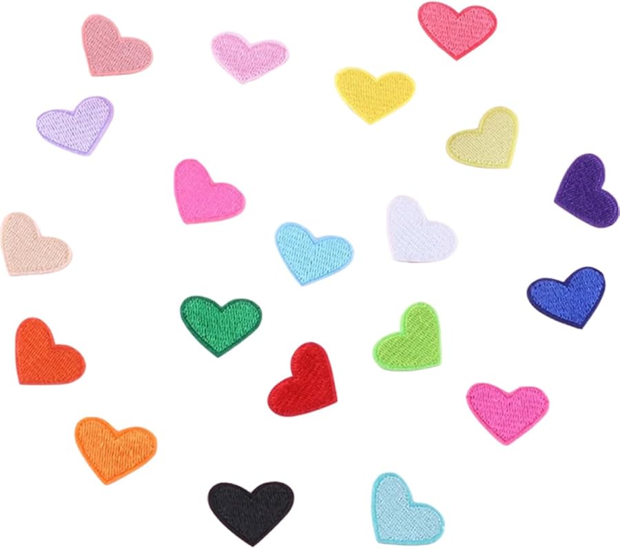 Generic 60Pcs Heart Shaped Embroidered Iron On Patches For Clothes ...