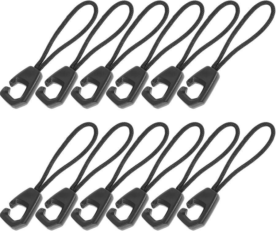 Generic Black Zipper Pull Replacement Rope Repair Kit 100Pcs for ...
