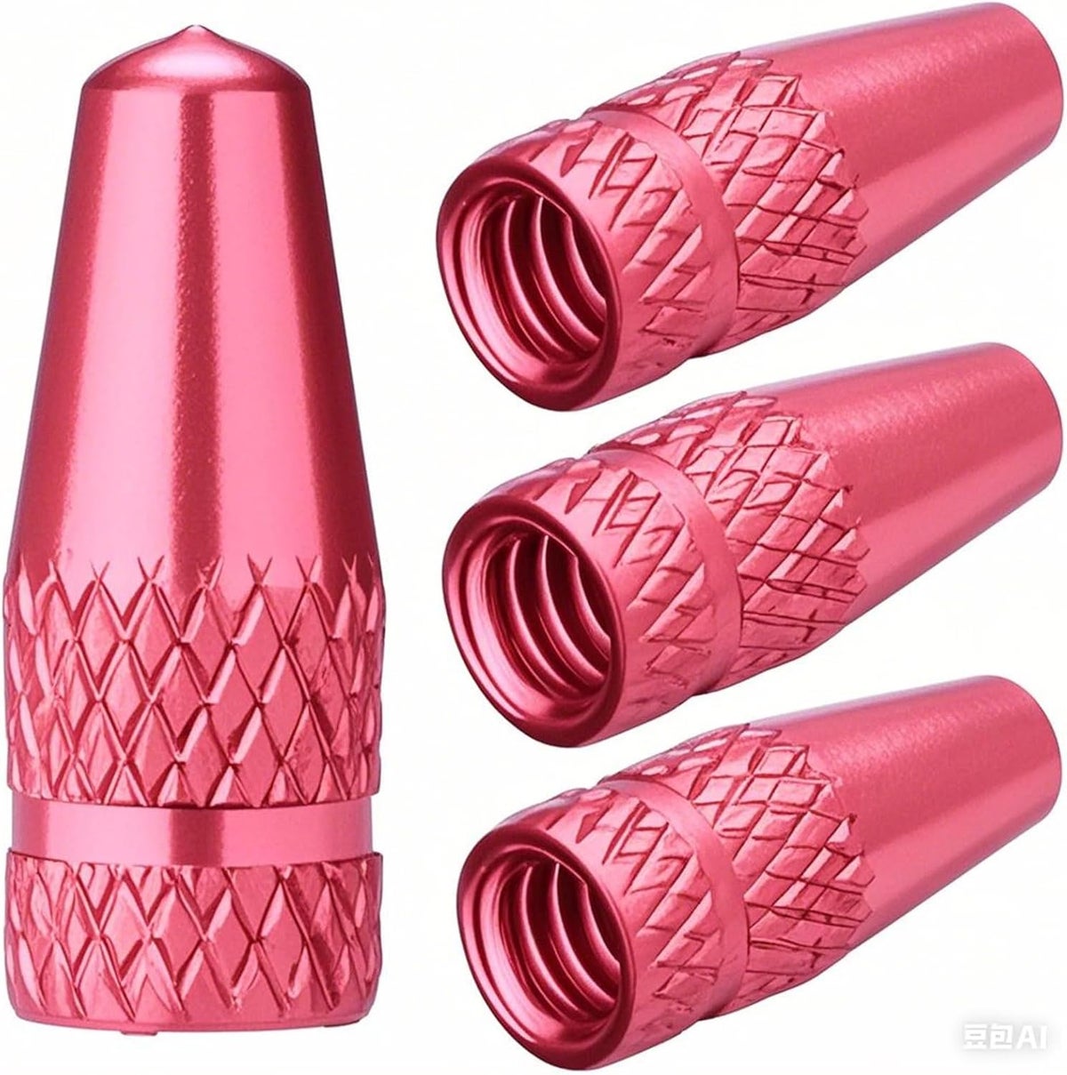TPMSCENTER Aluminum Presta Valve Stem Caps – Pink Tire Air Dust Covers ...
