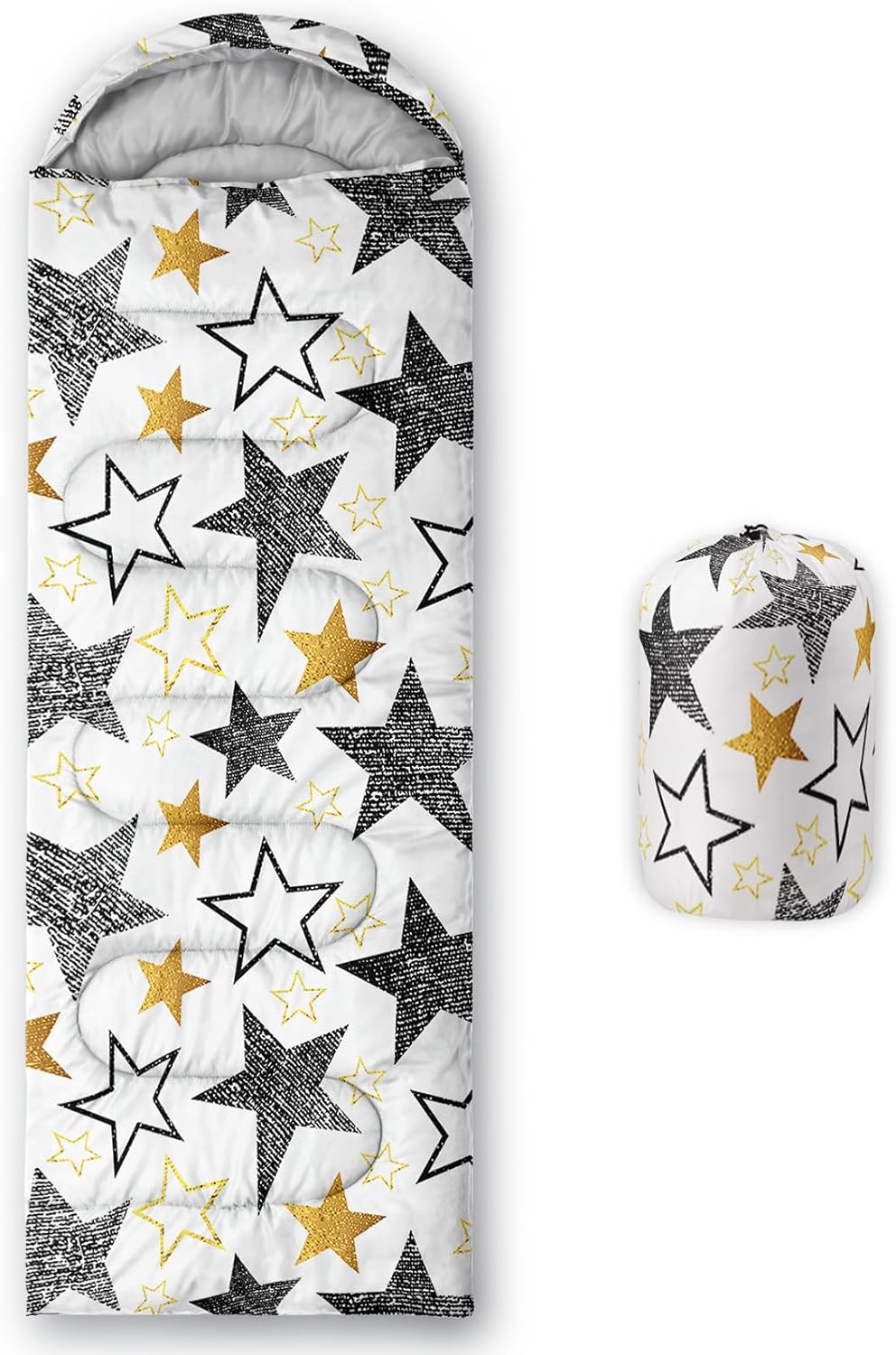 QOOMO Camping Sleeping Bags,3 Season Warm & Cool Weather,Lightweight ...