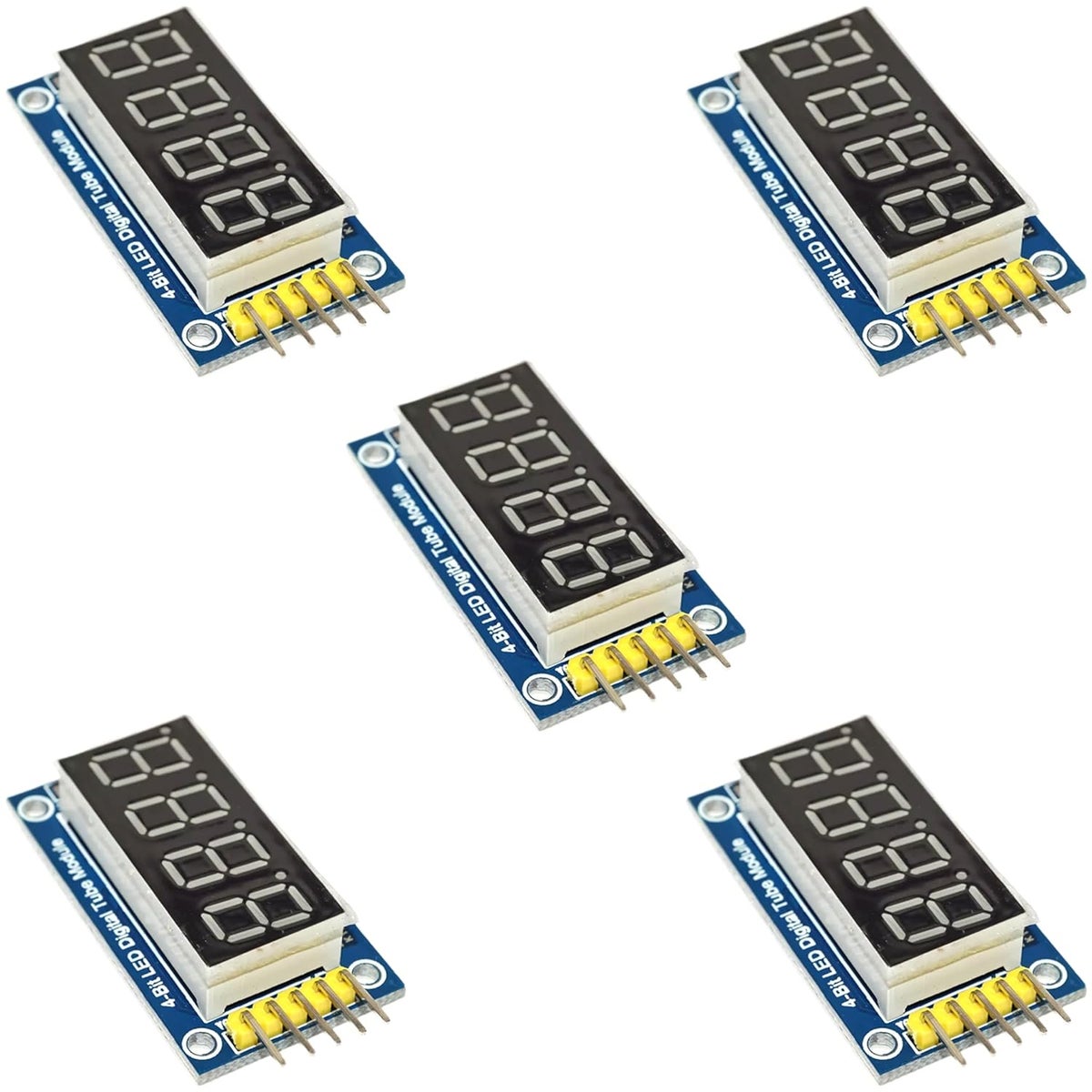 DIYables Store 4-Digit 7-Segment Display LED with 74HC595 Driver, 4 ...