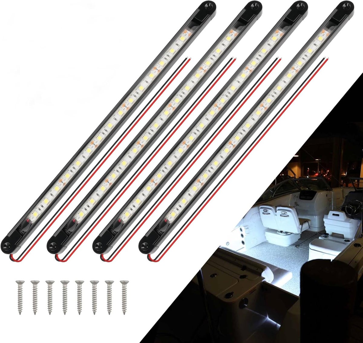 ULITECO Boat Interior Lights White, Waterproof Led Boat Lighting ...