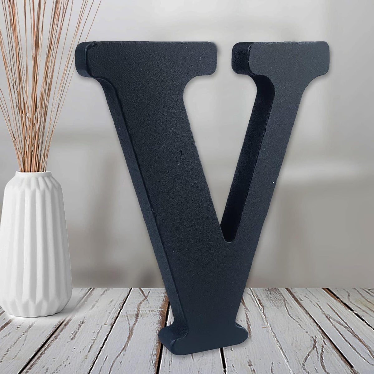 AOCEAN 6 inch Black Wood Letters Unfinished Wood Letter for Wall ...