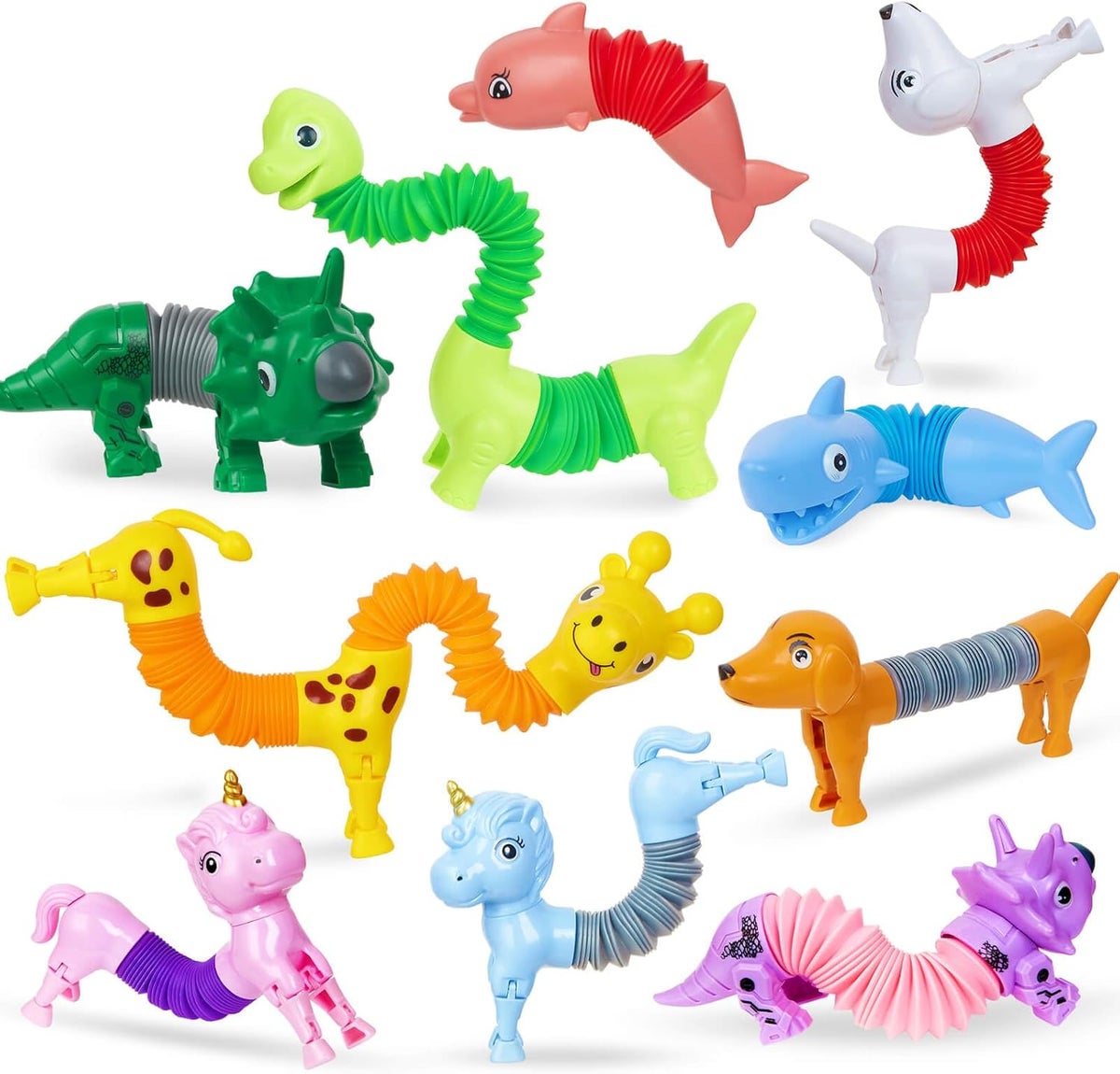 Kabvry Store Animal Pop Tubes Fidget Toys 10PCS, Sensory Toys for ...