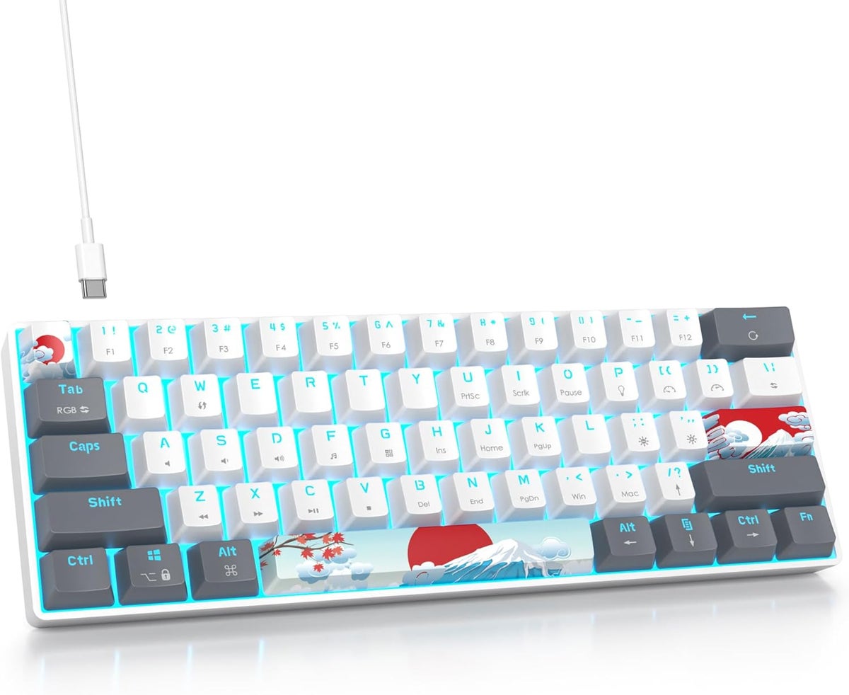 Fogruaden 60% Percent Mechanical Keyboard RGB Gaming Keyboard 60 ...