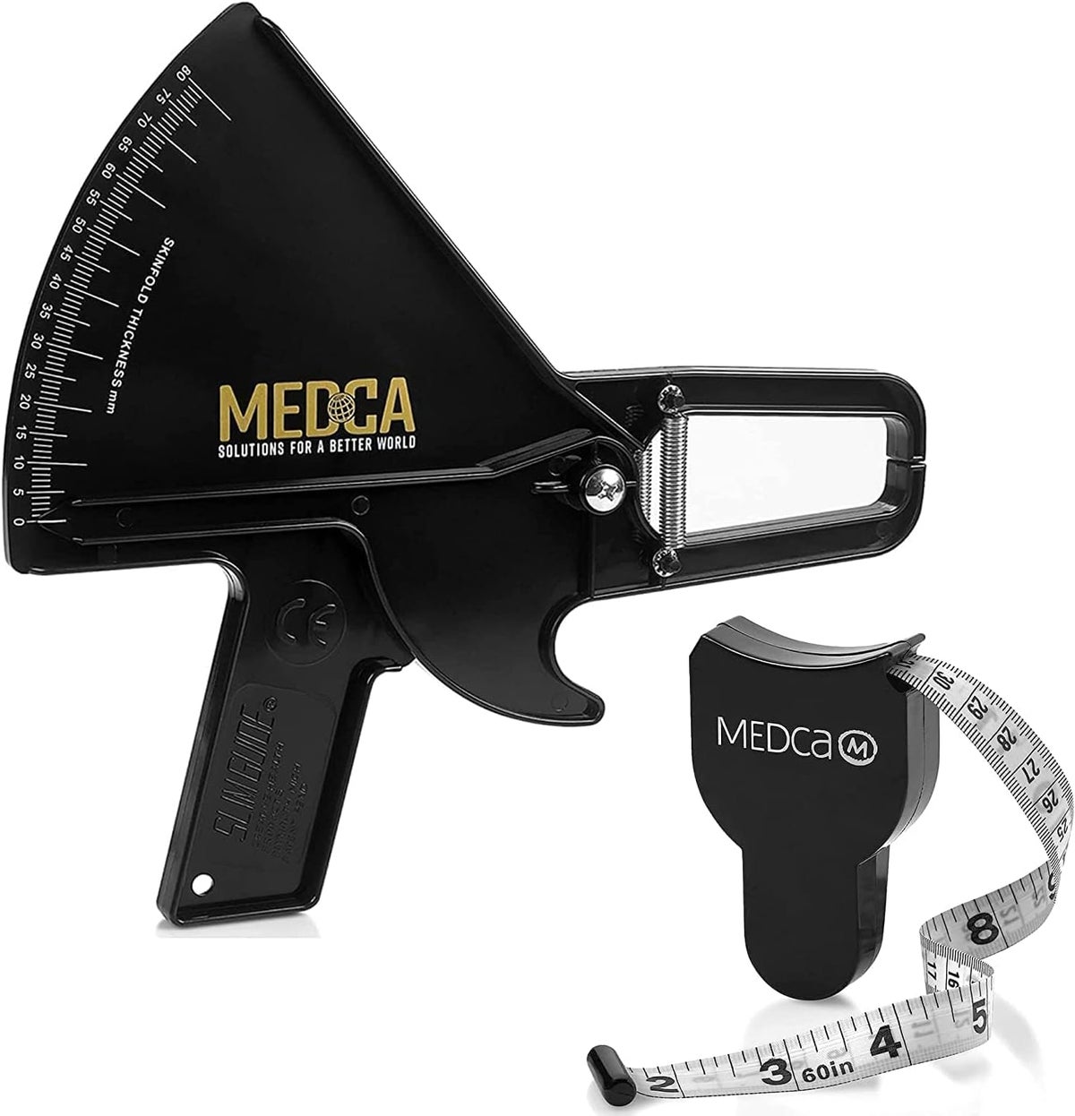 MEDca Pro Skinfold Caliper and Body Measurement Tape - Precision Body ...