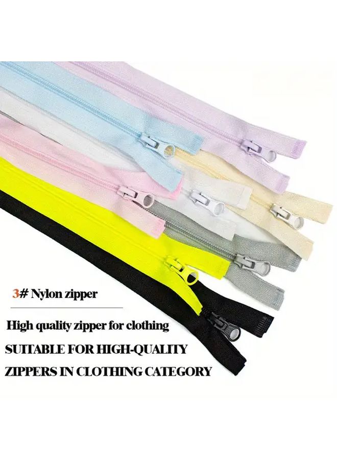 Generic Black 70cm Nylon Zipper Single Open End for Sportswear Sun ...