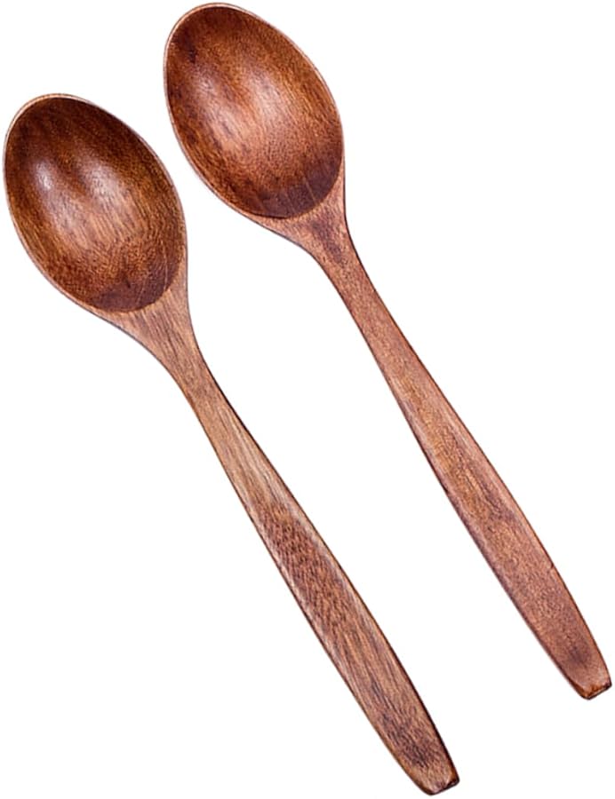 Generic 2Pcs Natural Wooden Spoons For Cooking Stirring And Serving ...