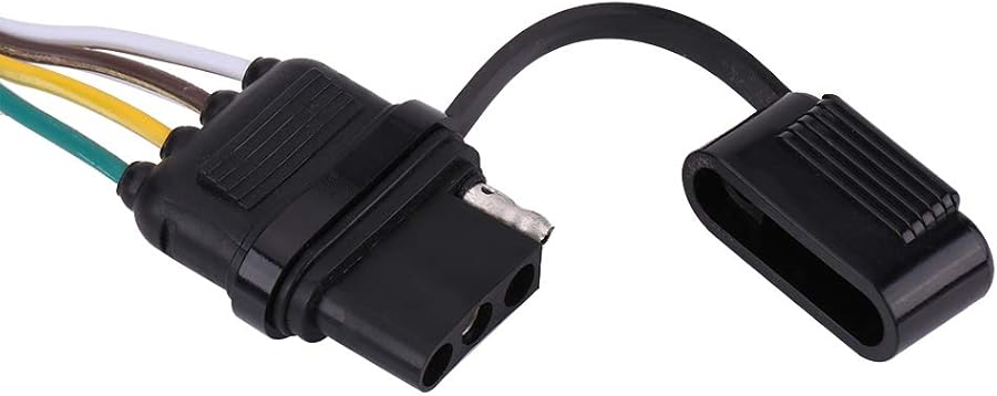 Generic 4 Pin Flat Trailer Wiring Connector Plug Standard Towbar Towing ...