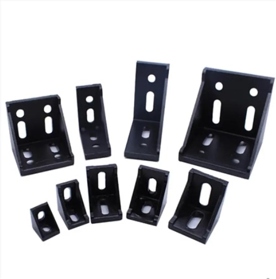 Generic 4040 Series Black Corner Bracket Connector 25pcs For 2020 2028 ...