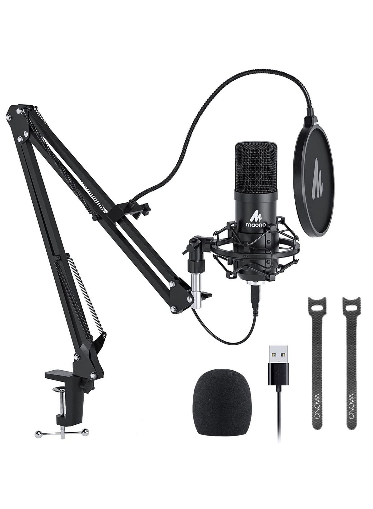 Maono AU-A04 USB Microphone, MAONO Plug & Play PC Computer Podcast ...