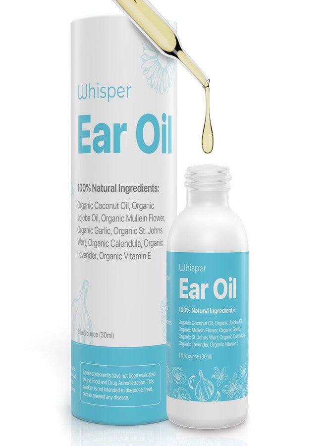 Whisper Ear Oil Drops | Garlic Mullein Ear Drops for Clogged Ears, Ear ...