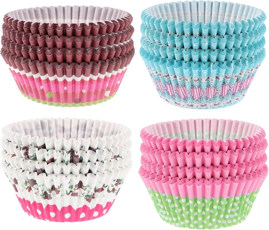 Generic 400pcs Food Grade Baking Cups High Temperature Resistant Paper ...