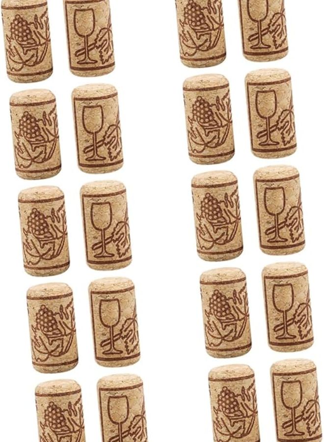 Generic Assorted Color Cork Wine Stoppers Decorative Patterns Beverage ...