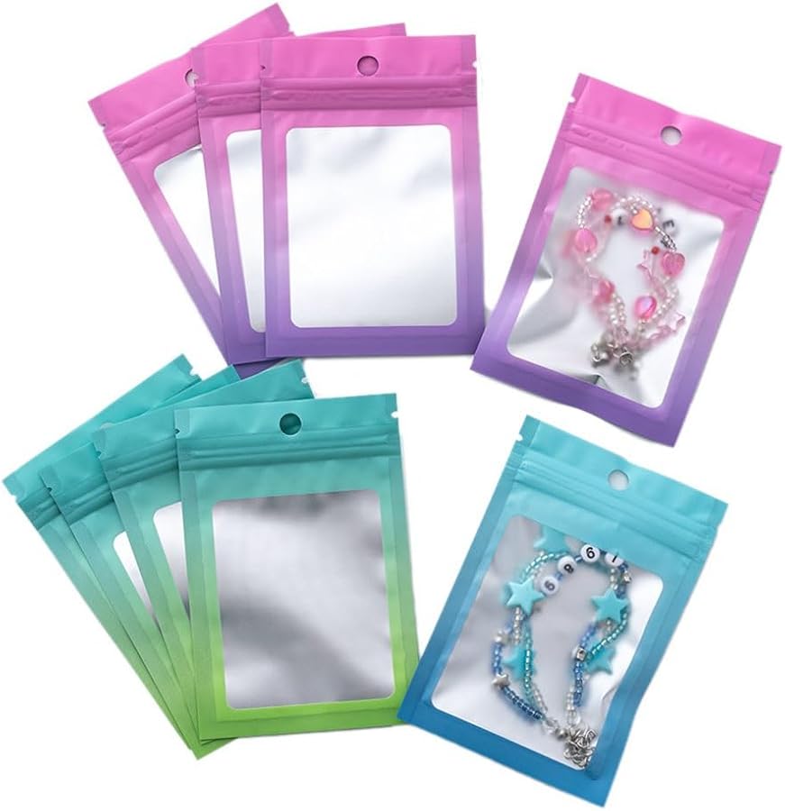 Generic Blue Green 10x15cm Resealable Zipper Plastic Bags Gradient ...