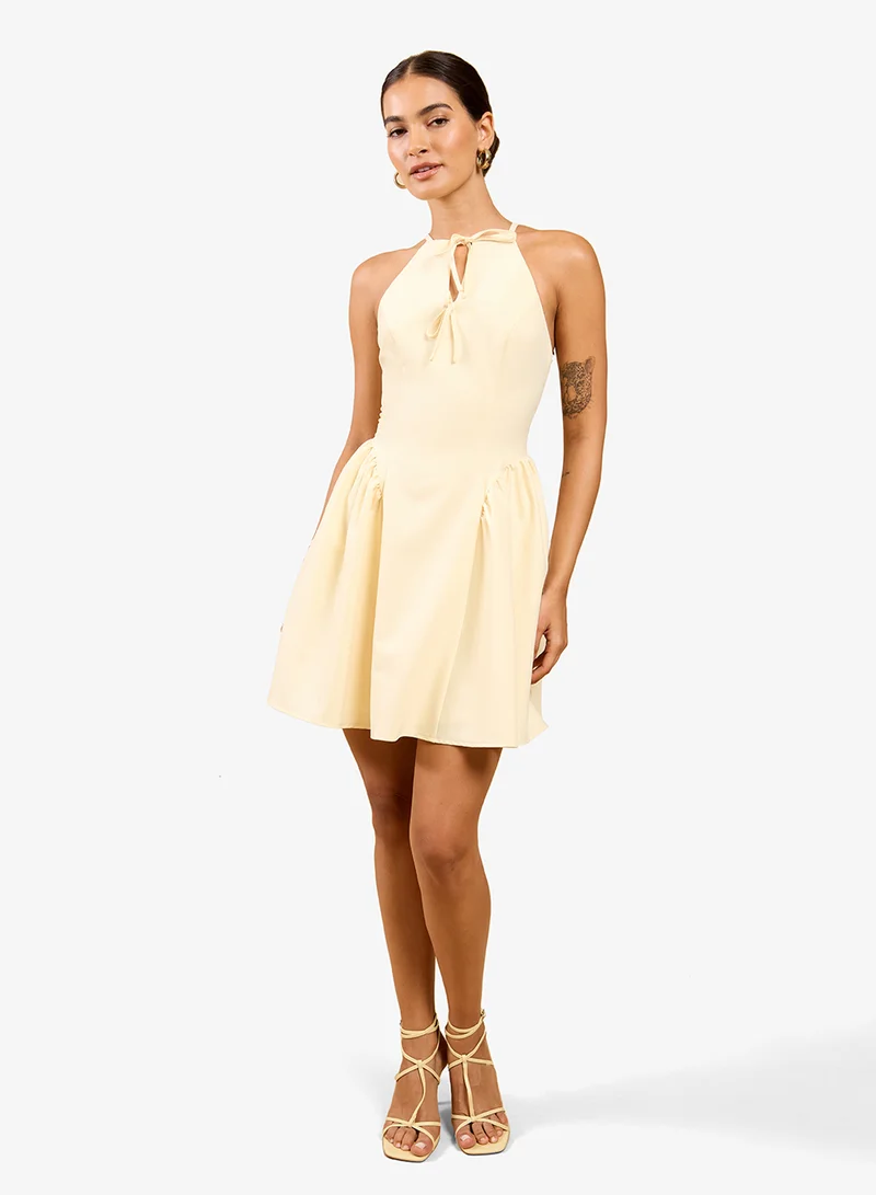 Little Mistress Lemon Yellow Mini Dress for Women | Best Price UAE
