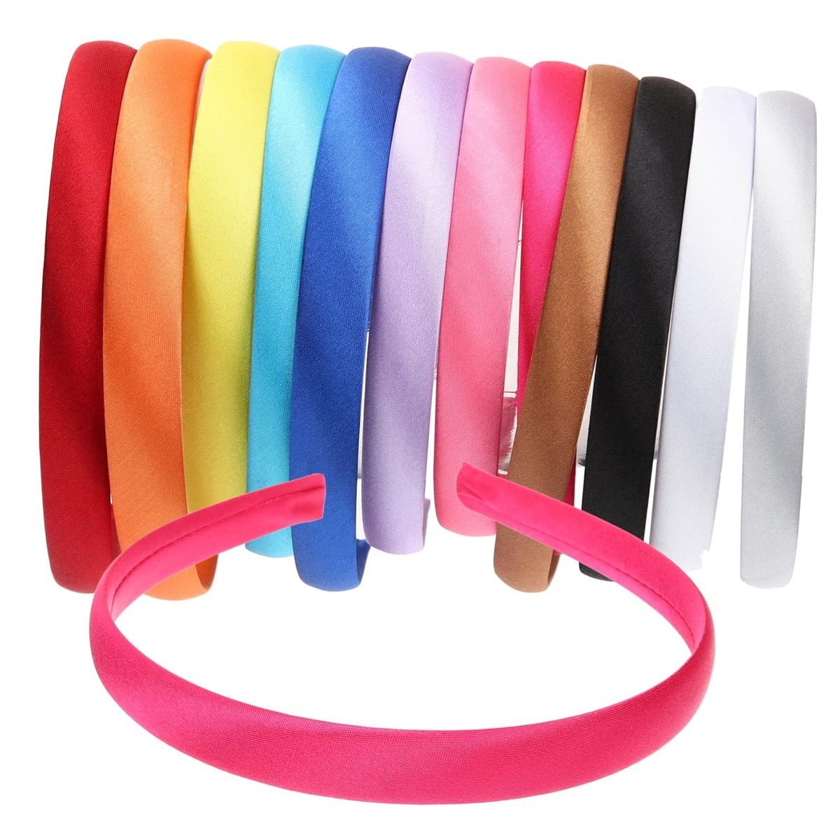 Generic Assorted Color Headbands For Women 12pcs Plain Soft Cloth ...