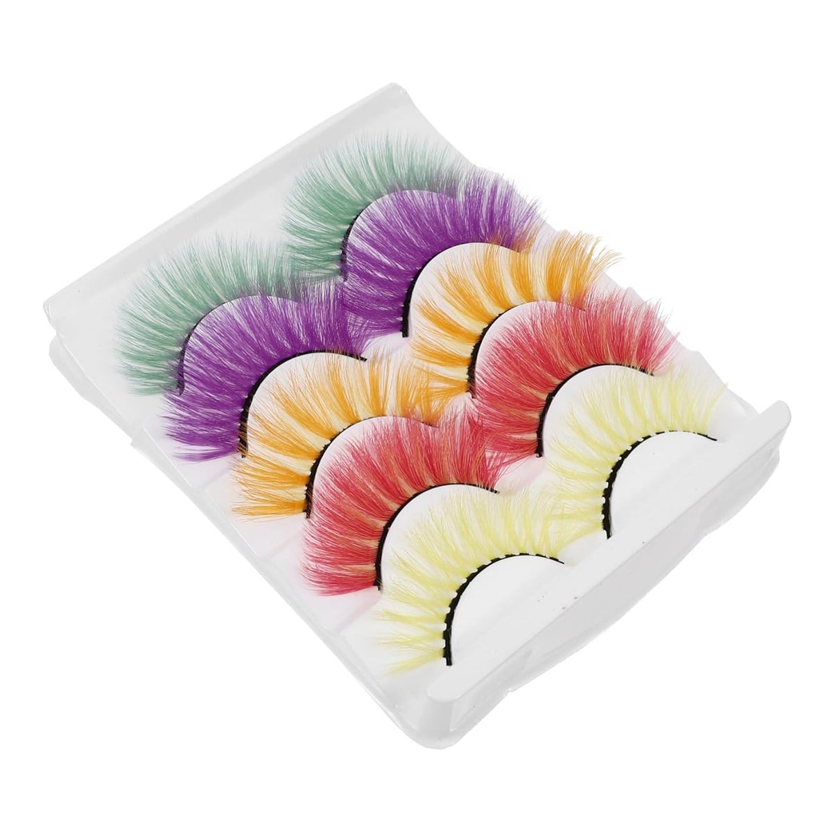 Generic 5 Pairs Rainbow False Eyelashes Soft Lightweight For Cosplay ...