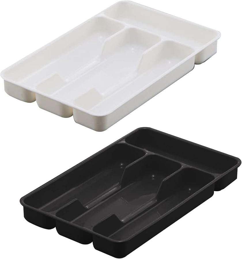 Generic 2 Pcs Kitchen Silverware Tray Drawer Organizer Cutlery Storage ...