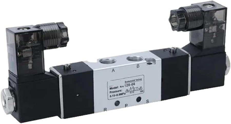 Generic Double Headed Solenoid Valve 5 Way 2 Position Pneumatic ...