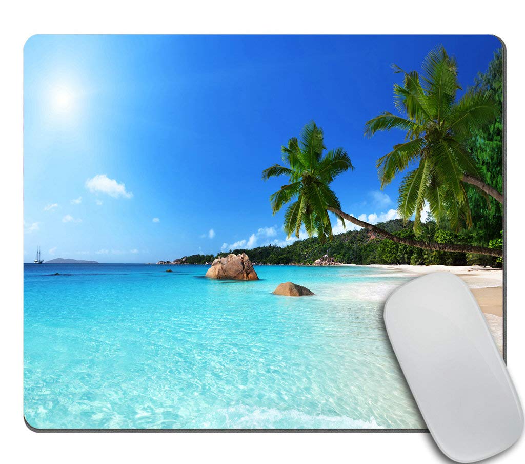 Amcove Amcove Ocean Mouse Pad, ANSE Lazio Beach at Praslin Island ...
