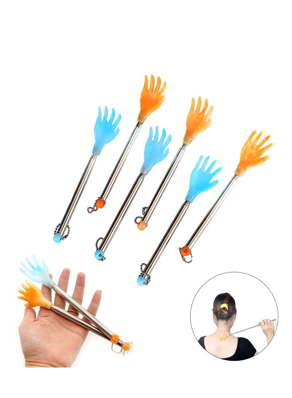 Generic 6 Packs Back Scratcher, Portable Extendable Backscratchers 17 ...