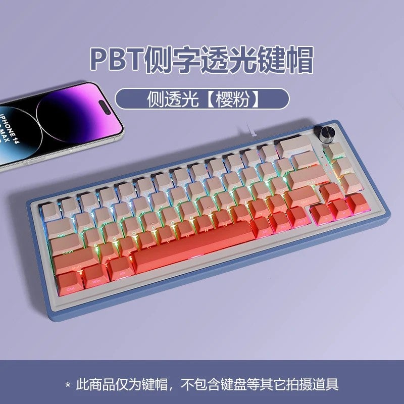 Y&D Cherry Profile PBT Sublimation Dual-Color Gradient Side-Lit Keycaps ...