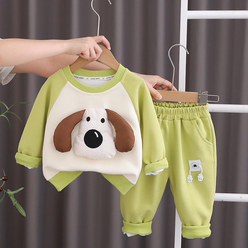 Generic Boys' Baby Cartoon Spring Clothes Suit Children'S Western Style ...