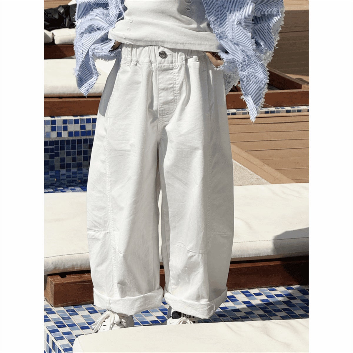 Generic Boys' Cool And Stylish Fringed Striped Shirt For Older Children ...