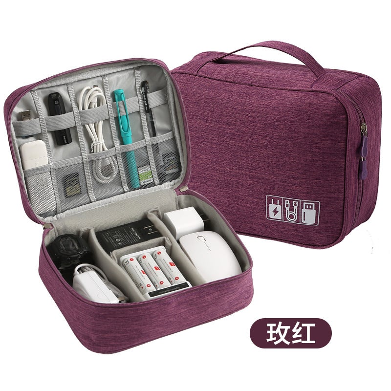 Generic Digital Storage Bag Portable Data Cable Storage Bag Electronic ...