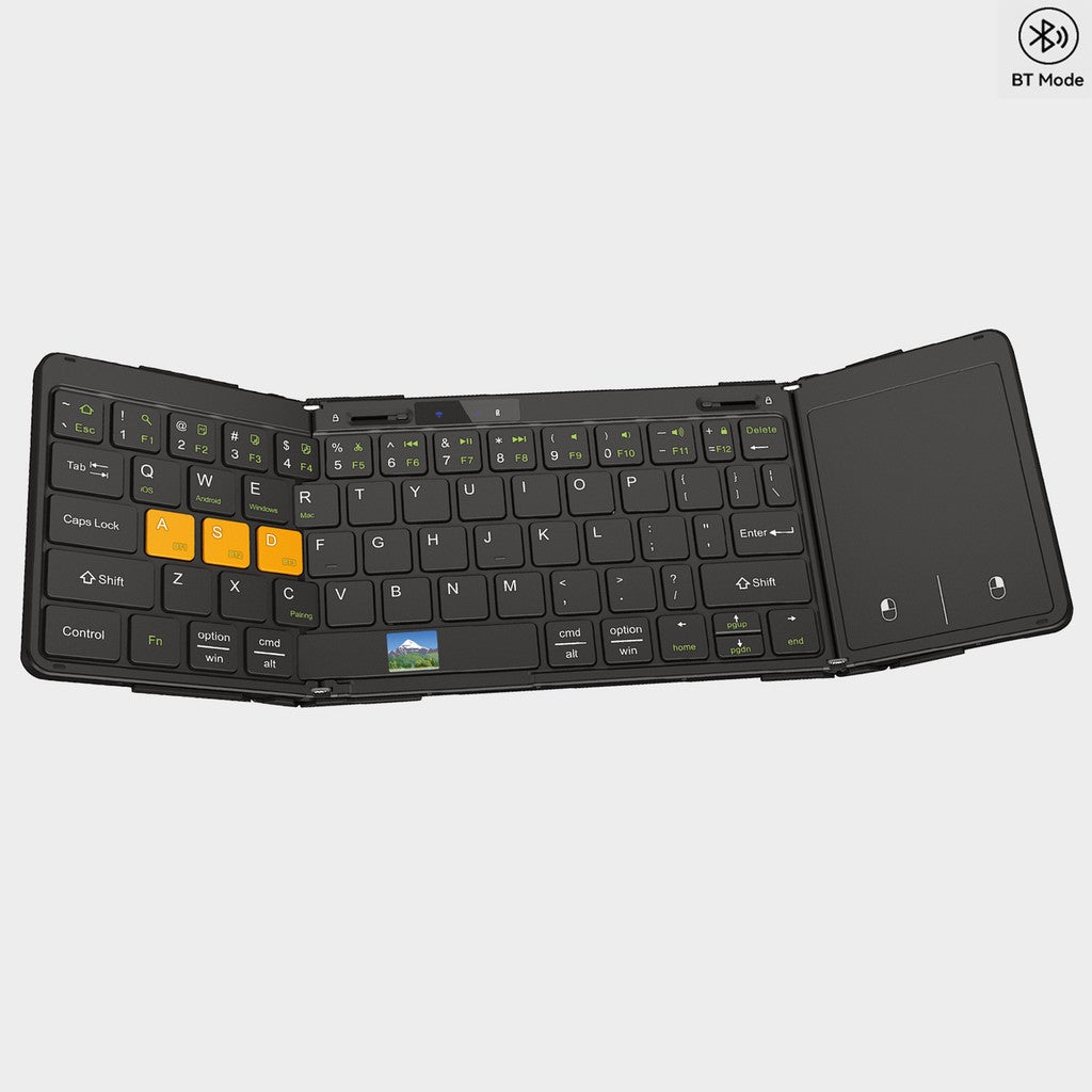 Generic Jomaa Multi-Device Bluetooth Folding Mini Keyboard Oled Display ...