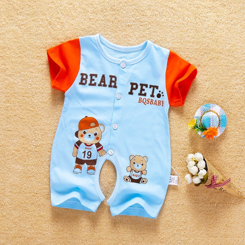 Generic [8.9 Thousand People] Baby Jumpsuit Summer Short-Sleeved Open ...