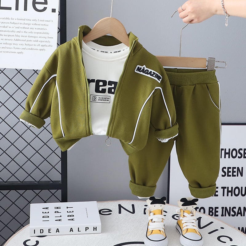 Generic Boys' Spring Wear Suit Children'S Autumn Leisure Sports Long ...