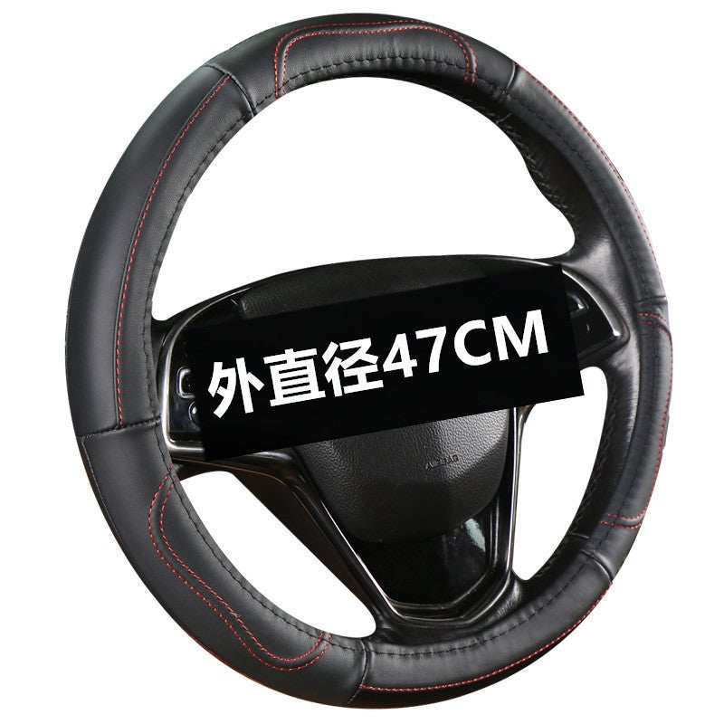 Generic 38 40 42 45 47 50 Outer Diameter Genuine Leather Steering Wheel ...
