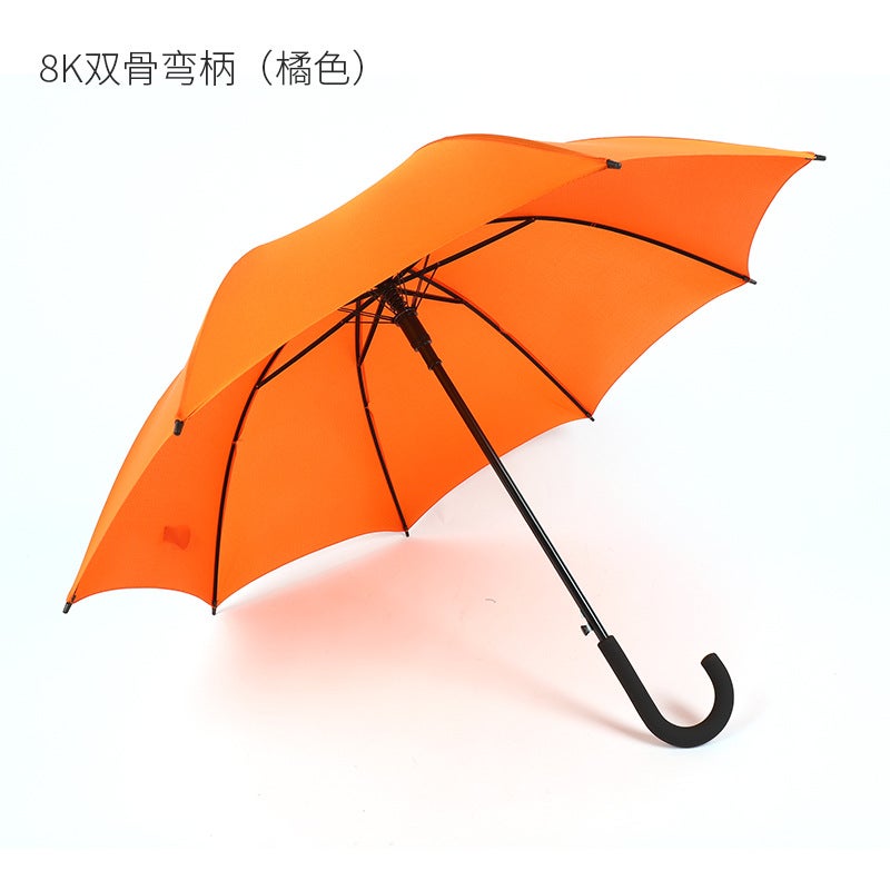 Generic 16-Bone Color Rainbow Umbrella Long Handle Straight Umbrella ...