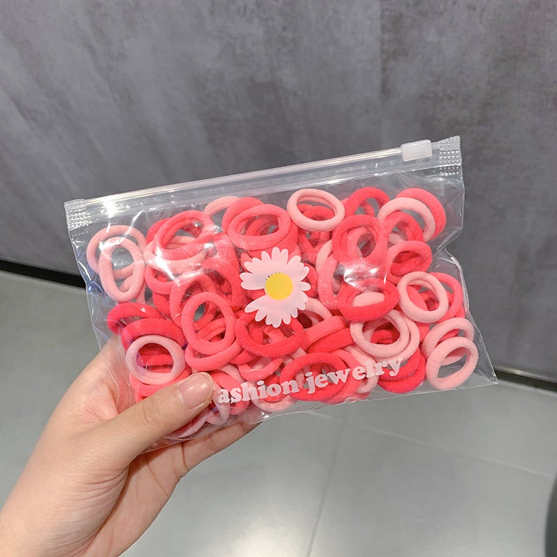 Generic 100 Small Wrinkled Chrysanthemum Hair Ties, Kidsren'S Simple ...