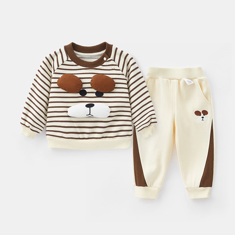 Generic Baby Long Sleeve Suit 2025 Spring Boys' Baby Casual Two-Piece ...