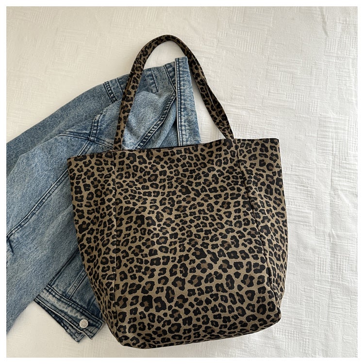 Generic 2024 Vintage Leopard Print Large Capacity Tote Bag Fashion ...