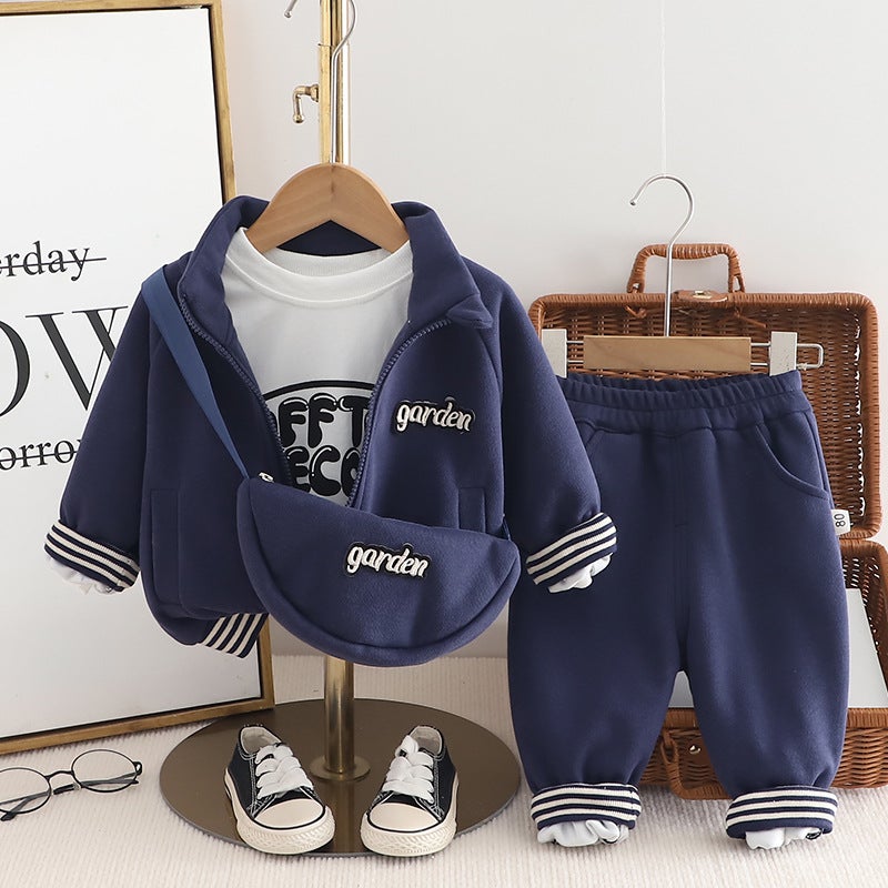 Generic 2025 Boys' Lapel Letter Set Infant Autumn New Clothes Cool ...