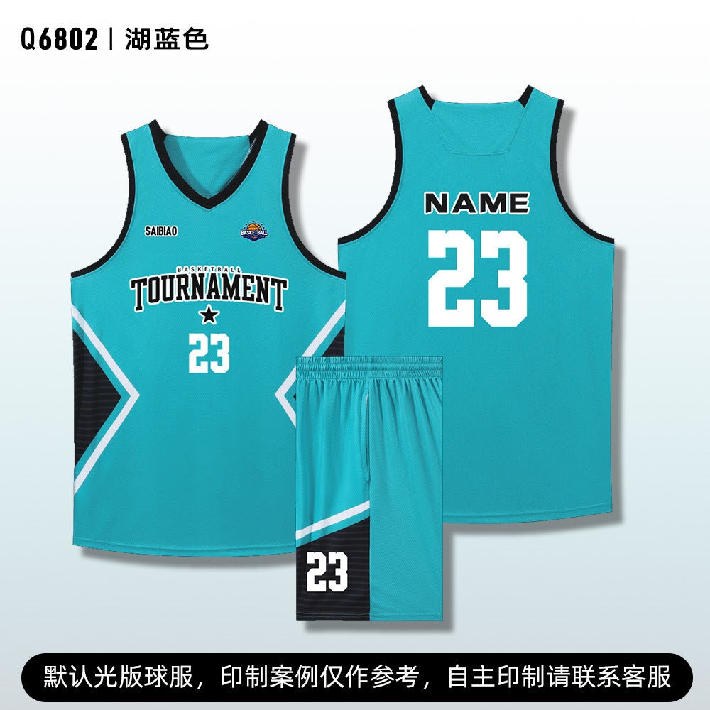 Generic Adult American Basketball Uniform Suit Narrow Shoulder Jersey ...