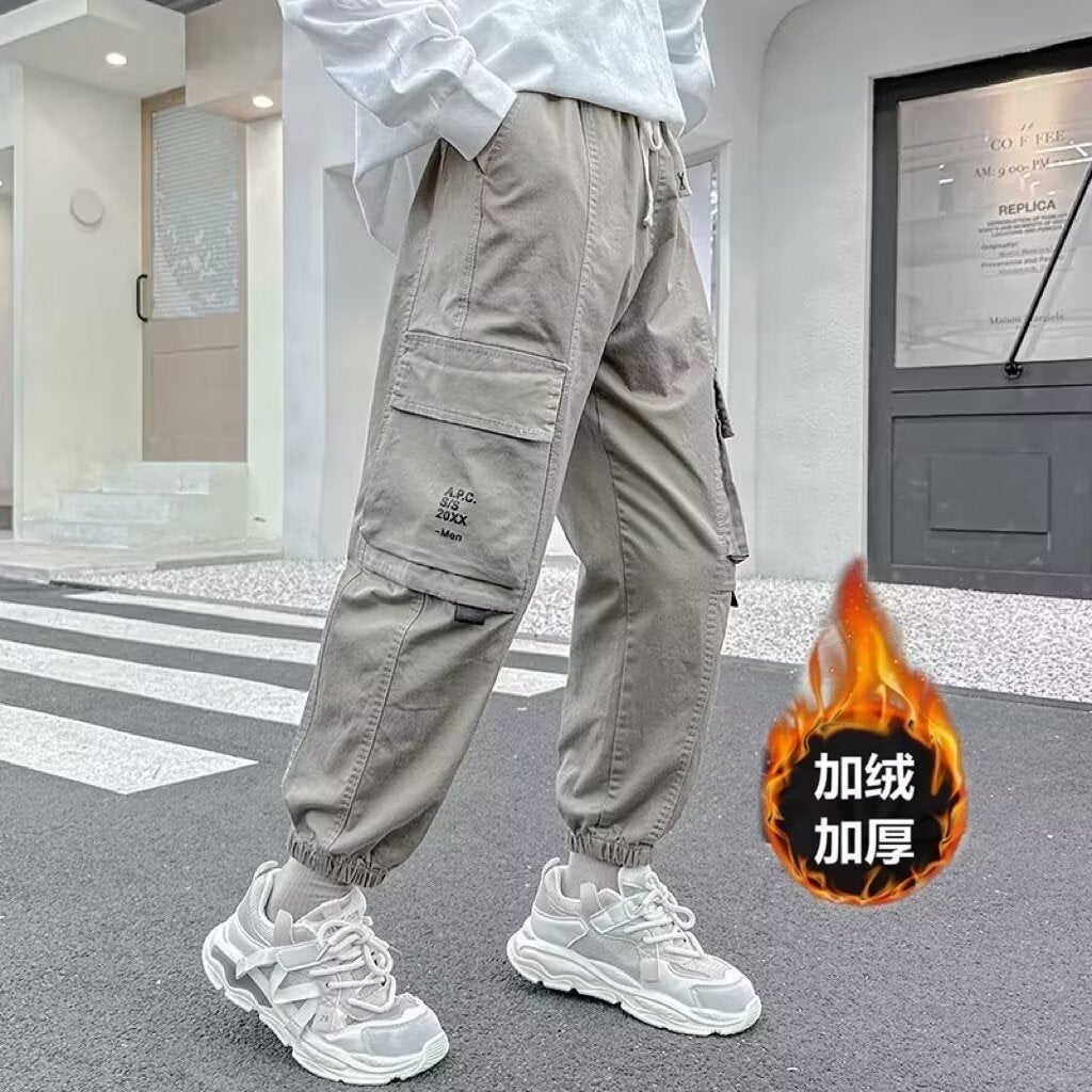 Generic Boys' Autumn Overalls Sports Pants Personalized New Toe-Length ...