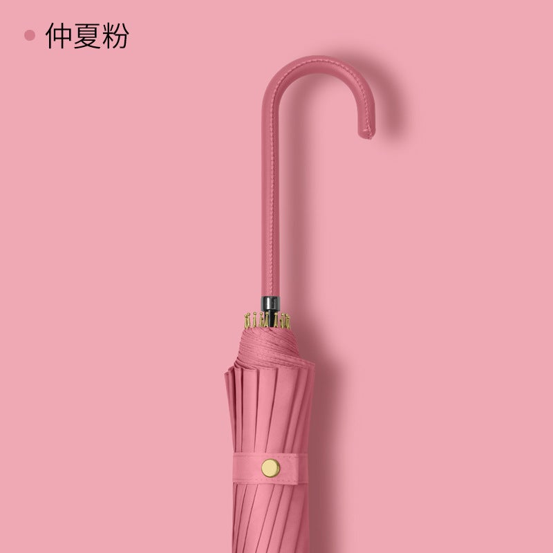 Generic 16 Bone Umbrella Small Fresh Hook Long Handle Umbrella Large ...
