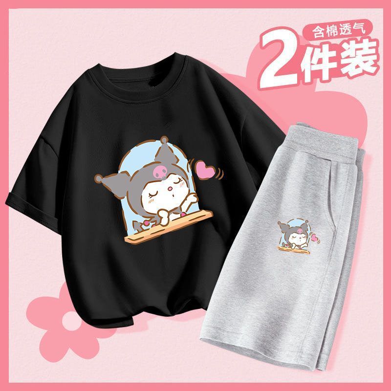 Generic 2024 Boys' Kuromi Cartoon Print Two-Piece Set Children'S Casual ...