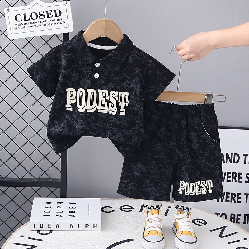 Generic 2024 Summer Boys Baby Letters Casual Simple All-Match Western ...