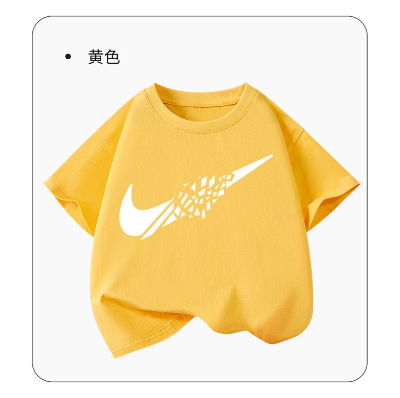 Generic Boys Cotton Short Sleeve T-Shirt Printing New Large Children'S ...
