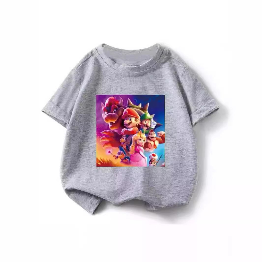 Generic 100 Cotton Short Sleeve T-Shirt Super Mary Mario Cartoon ...