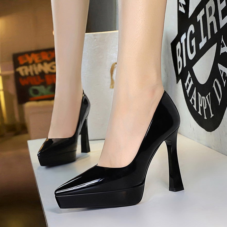 Generic 8399 Style Banquet Fashion Simple Pointed Toe High Heels Thick ...